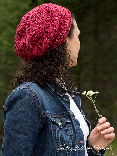 Ravelry: Very Slouchy V-Stitch Hat pattern by Kirsten Holloway
