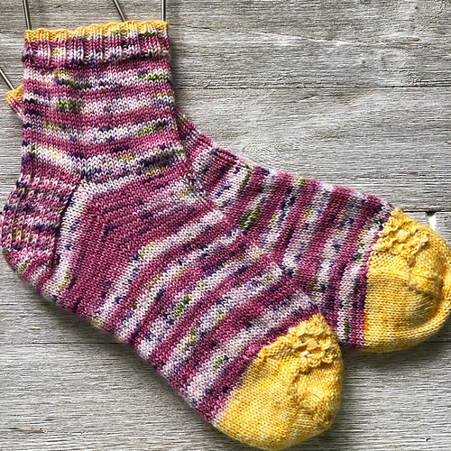 Ravelry: Wild Pansies Socks pattern by The Kitchen Sink Shop