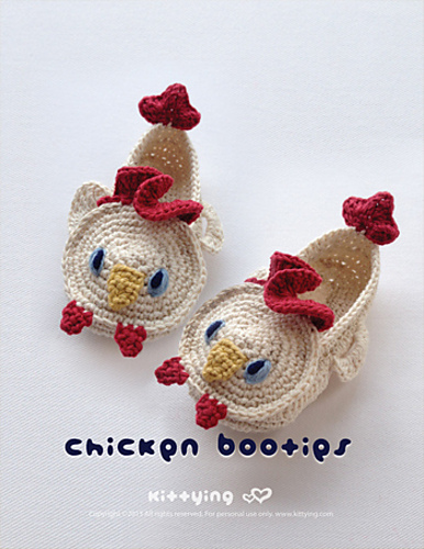 Ravelry: Toddler Chicken Booties pattern by Kittying Ying