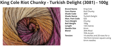 Ravelry: King Cole Riot Chunky