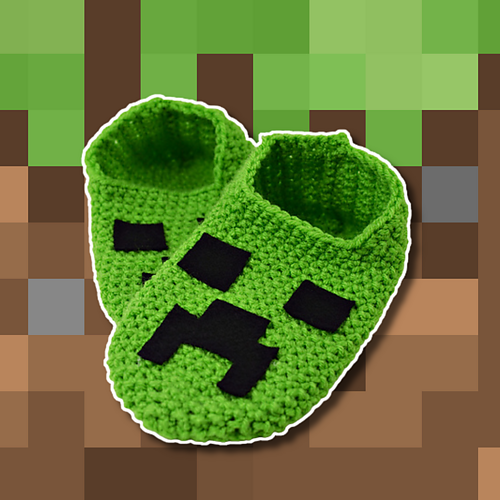 Ravelry: Minecraft Creeper Slippers pattern by Codi Hudnall