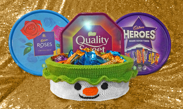 Ravelry: Christmas Snowman Face Sweet Tub Cover pattern by Rebecca Roberts