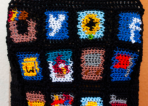 Ravelry: KnitsForLife's Pay Phone Yarn Bomb