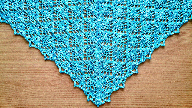 Ravelry: Turquoise lace shawl pattern by Olena Palamarenko