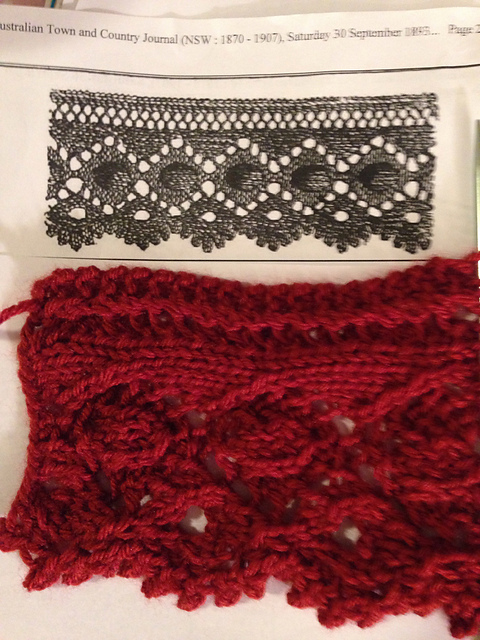 Ravelry: 1893 Knitted Lace Edging pattern by Australian Town and ...