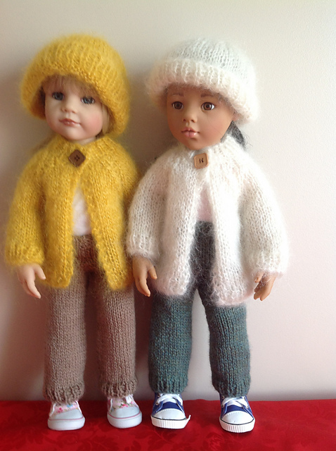 Ravelry: Mohair Jacket for 18" Dolls pattern by Knitting Nanny Mo