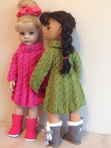 Ravelry: Fashion Knits for 18" dolls. Party dress and shrug pattern by ...
