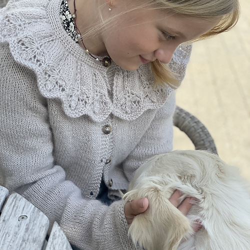 Ravelry: Erantis Lace Cardigan Junior pattern by Knitting for Sif