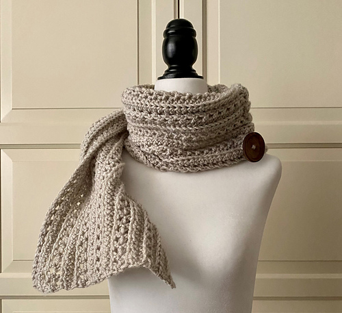 Ravelry: Cute-N-Easy Buttoned Cowl-Scarf pattern by Sonja Hood