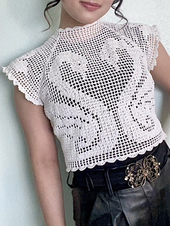 Ravelry: Filet Crochet Swan Top pattern by Knitra