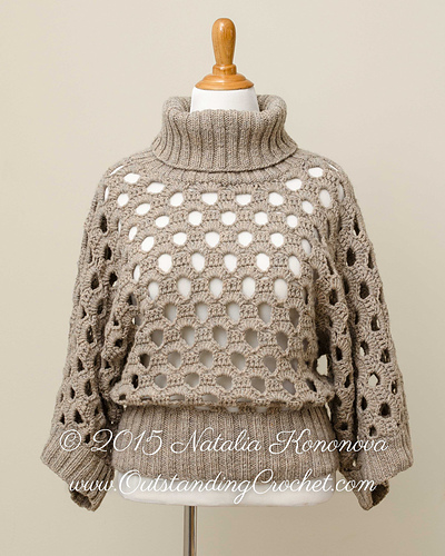 Ravelry: Cowl Neck Sweater pattern by Natalia Kononova