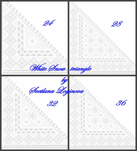 Ravelry: White Snow triangle pattern by Svetlаnа Loginovа