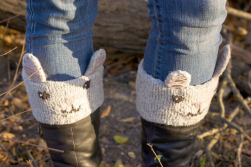 Ravelry: Autumn Animal Boot Topper: Brush Rabbit pattern by Cerise Burns