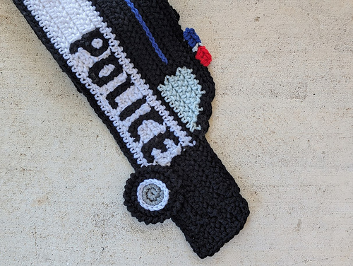 Ravelry: Crown Vic Police Car Scarf pattern by Kristen Patton