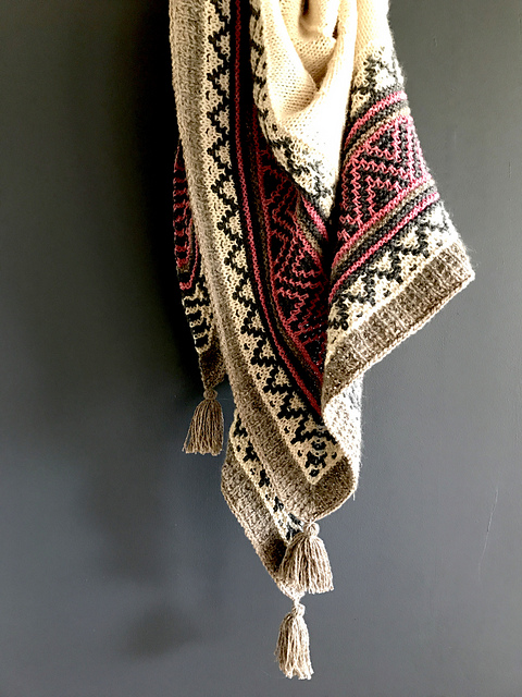 Ravelry: Kristenlynnea's boho style mosaic shawl