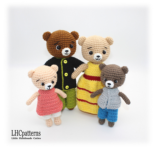 Ravelry: Bear Family pattern by Kristine Kuluka