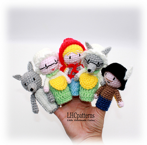 Ravelry: Little Red Riding Hood Finger Puppets pattern by Kristine Kuluka