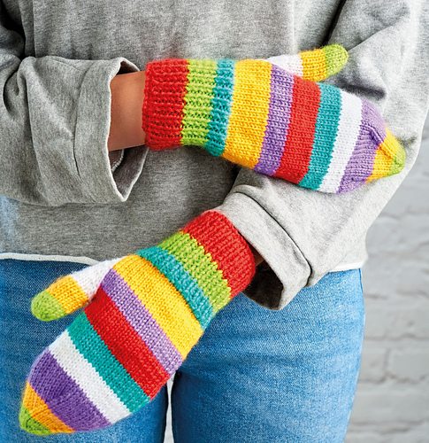 Ravelry: Rainbow Mittens pattern by Dawn Finney