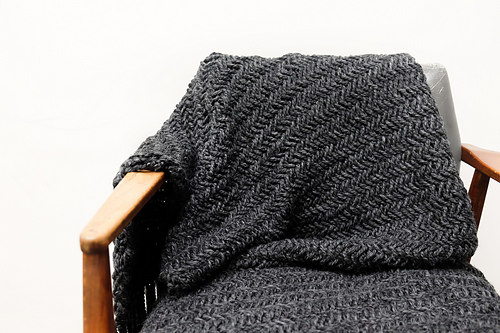 Ravelry: Chunky Herringbone Blanket pattern by Alison Abbey