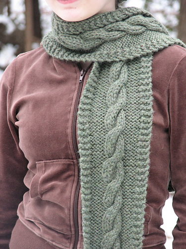 Ravelry: Cable Scarf #60053 pattern by Lion Brand Yarn