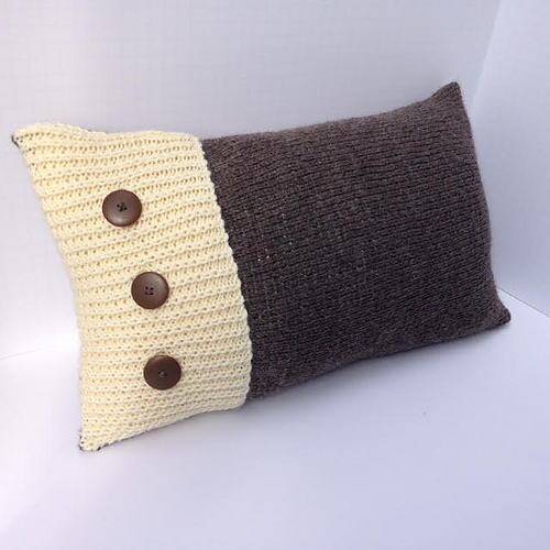 Ravelry: Button Block Pillow Cover pattern by LadyshipDesigns