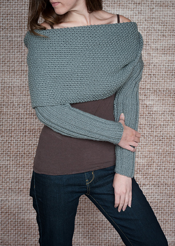 Ravelry: Sleeve Scarf Sweater Wrap pattern by Lake House Knits