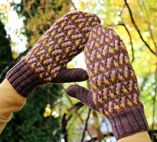 Ravelry: Leaf Pile Mittens pattern by Laura Aylor
