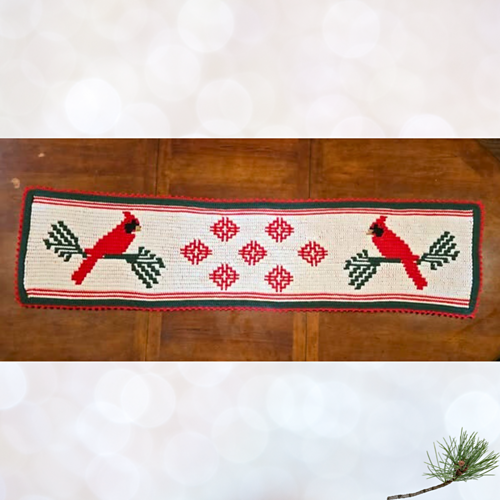Ravelry: Cardinal Mosaic Table Runner pattern by Lynette Kosar