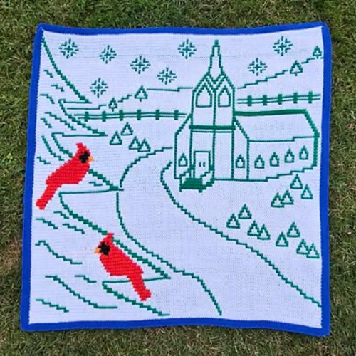 Ravelry: Cardinal Church Mosaic Blanket pattern by Lynette Kosar