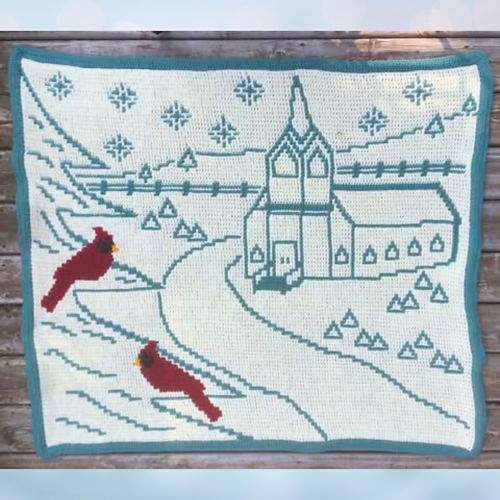 Ravelry: Cardinal Church Mosaic Blanket pattern by Lynette Kosar