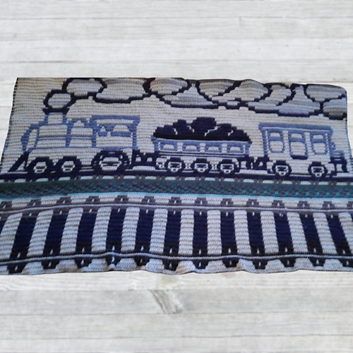 Ravelry: Doc's Railroad Train Mosaic Blanket pattern by Lynette Kosar