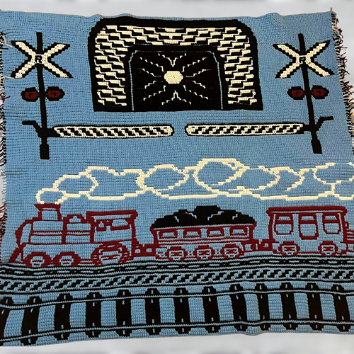 Ravelry: Doc's Railroad Train Mosaic Blanket pattern by Lynette Kosar