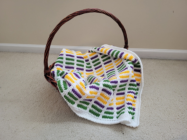 Ravelry: Bright Bricks Mosaic Blanket pattern by Lindsey Stephens