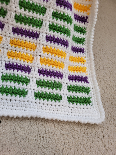 Ravelry: Bright Bricks Mosaic Blanket pattern by Lindsey Stephens