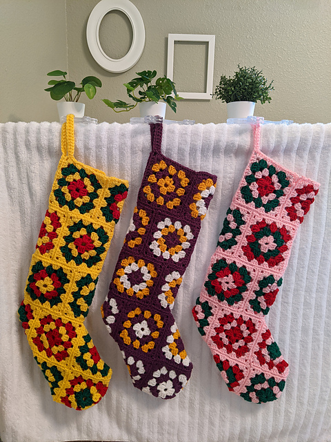 Ravelry: Granny Square Christmas Stocking pattern by Whitney Lemme