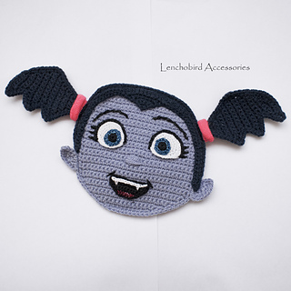 Ravelry: Halloween bat applique with Vampirina face pattern by Elena ...