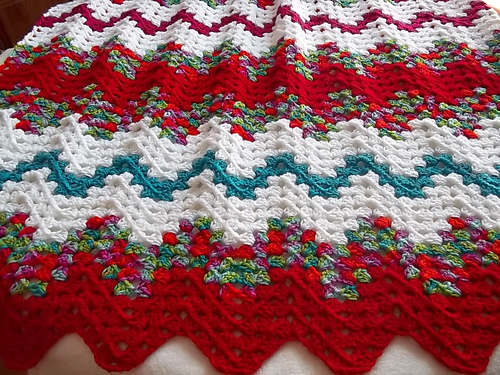 Ravelry: Contemporary Granny Ripple Throw pattern by Red Heart Design Team