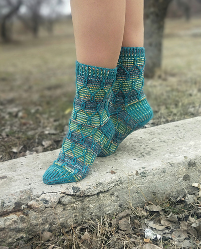Ravelry: Carnival Socks pattern by Alena Malevitch