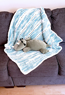 Ravelry: LezlieLR's Teal Dreams Eyelet Ridge Blanket