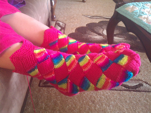 Ravelry: Royal Entrelac socks pattern by Baiba Jautaiķe