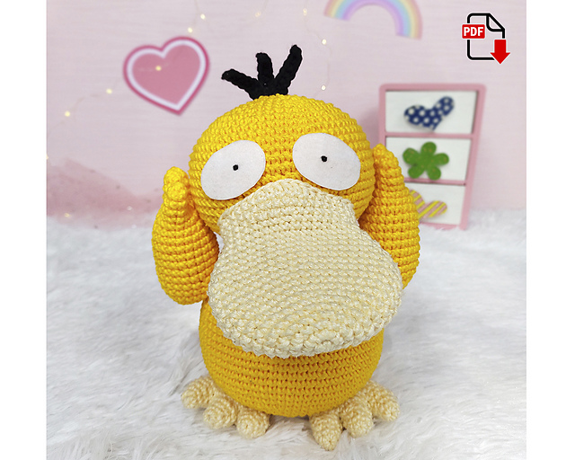 Ravelry: Pokemon Psyduck Golduck Outfit pattern by Ame Amis