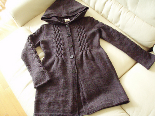 Ravelry: Handknitlife's Smocked Cable Coat 2