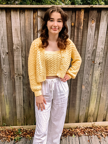 Ravelry: Conch Cardigan/Top Set pattern by Zara Lily Purl Design