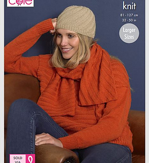 Ravelry: 5392 Sweater, Scarf & Hat pattern by King Cole Ltd