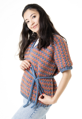 Ravelry: Belted Ruana Top pattern by Lion Brand Yarn