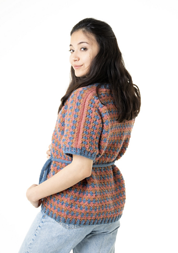 Ravelry: Belted Ruana Top pattern by Lion Brand Yarn