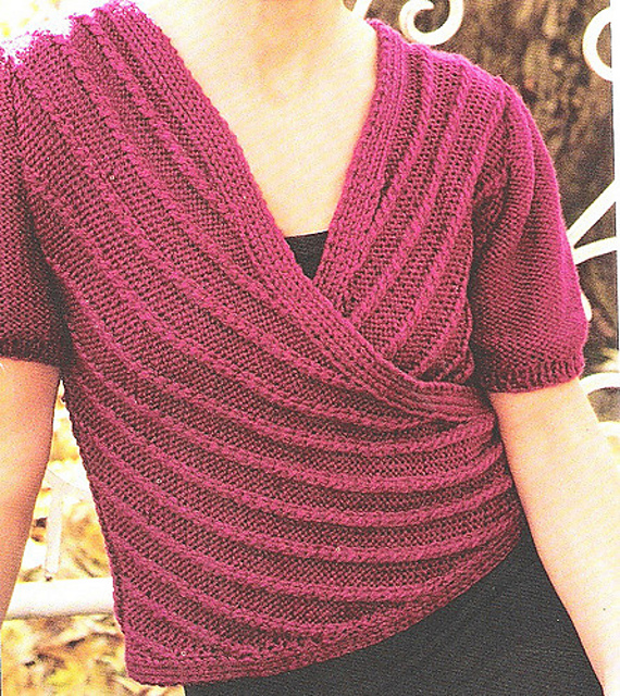 Ravelry: Diagonal Wrap Sweater pattern by Lisa Gentry