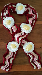 Ravelry: Bacon And Eggs Scarf pattern by Lisa Payne