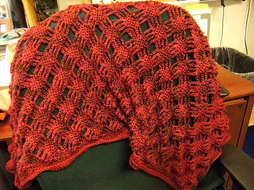 Ravelry: Lattice Lace Wrap pattern by Caron Design Team