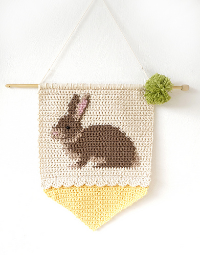 Ravelry: Bunny Rabbit Wall Hanging pattern by Little Doolally